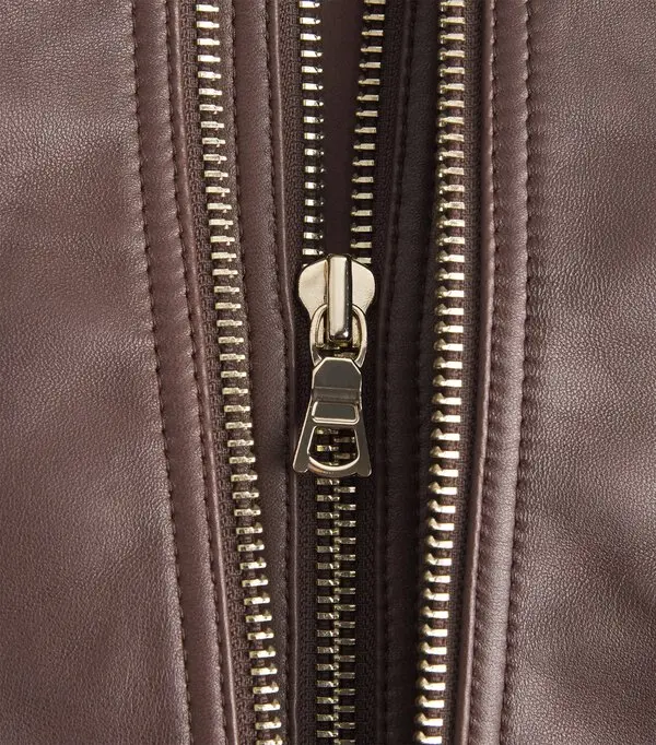 Alice + Olivia Double-layer Collins Leather Jacket