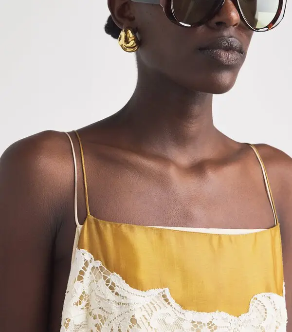 Khaite Silk-lace Nevis Midi Dress