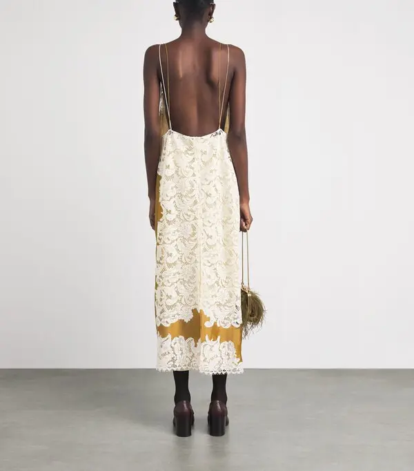 Khaite Silk-lace Nevis Midi Dress