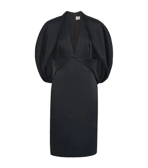 Khaite Satin Dakota Mini Dress - Black