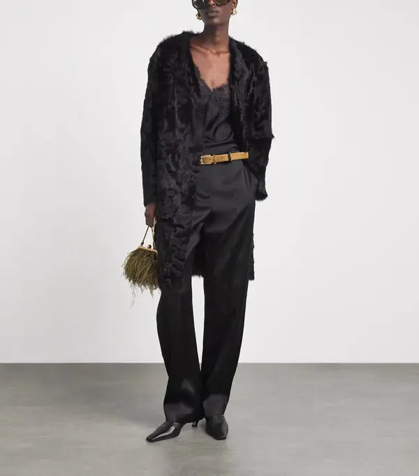 Khaite Satin Hunter Straight Trousers