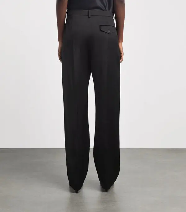 Khaite Satin Hunter Straight Trousers