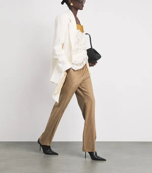 Khaite Wool Hunter Straight Trousers