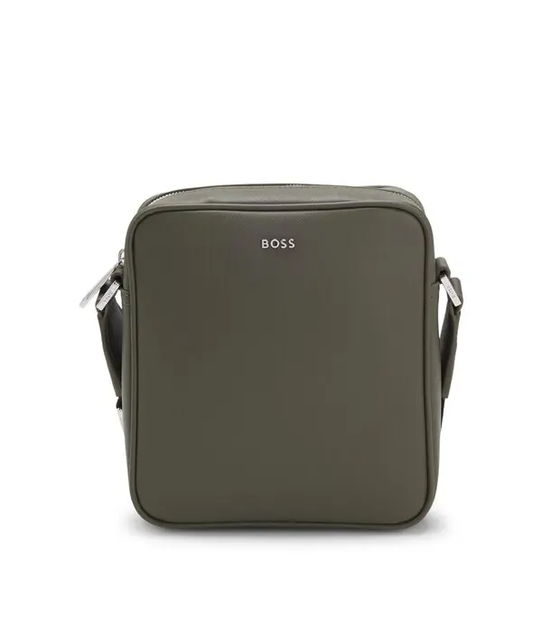BOSS Reporter Bag With Silver-tone Logo Lettering - Light Green