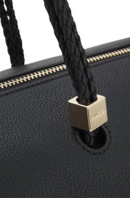 Hugo Faux-leather Tote Bag With Braided Handles