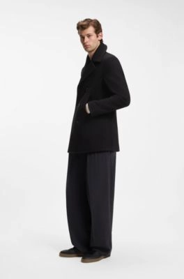 BOSS X Beckham Virgin Wool Peacoat