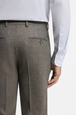 BOSS By Beckham Slim-fit Suit Pants In Italian Wool