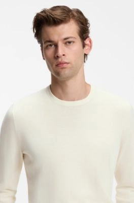 BOSS By Beckham Virgin Wool And Cashmere Sweater - White
