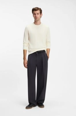 BOSS By Beckham Virgin Wool And Cashmere Sweater - White