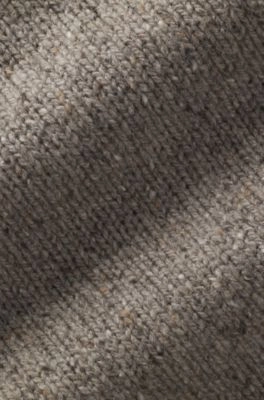 BOSS By Beckham Virgin Wool Tweed Knit Sweater