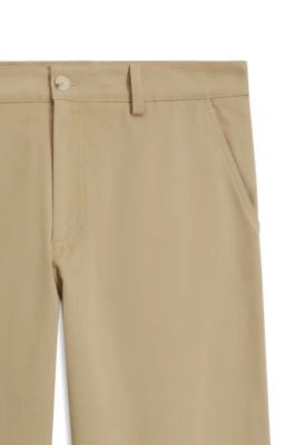 BOSS By Beckham Relaxed-fit Chinos In Cotton Twill