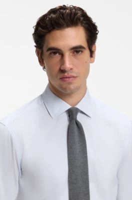 BOSS By Beckham Wool Knit Neck Tie - Grey