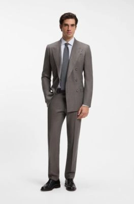 BOSS By Beckham Wool Knit Neck Tie - Grey