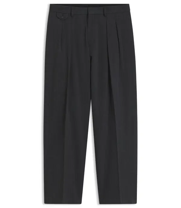 BOSS By Beckham Relaxed-fit Pants In Italian Wool