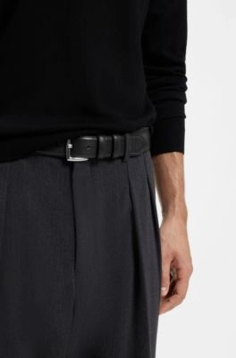 BOSS By Beckham Belt In Tumbled Nappa Leather