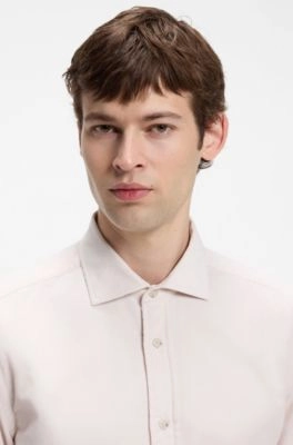 BOSS Regular-fit Shirt In Cotton Baby Corduroy - White