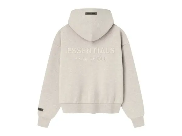 Fear Of God Essentials Classic Fleece Zipup Hoodie - Heather Stone