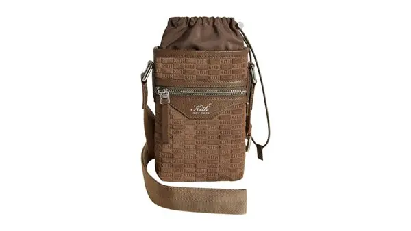 Kith Monogram Suede Drawstring Pouch - Java