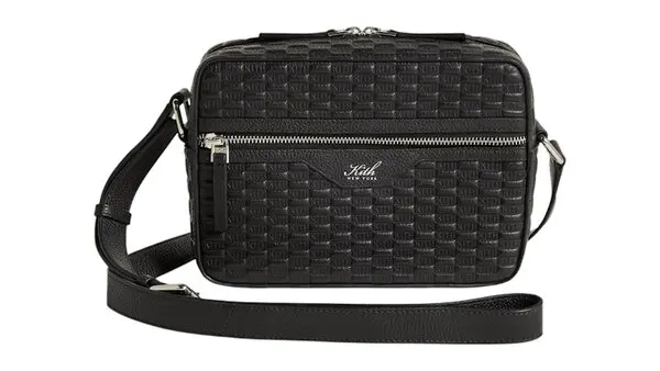Kith Monogram Tumbled Leather Camera Crossbody Bag