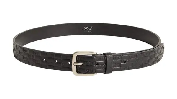 Kith Monogram Tumbled Leather Belt