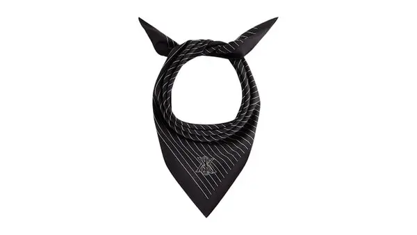 Kith Printed Silk Scarf - Black