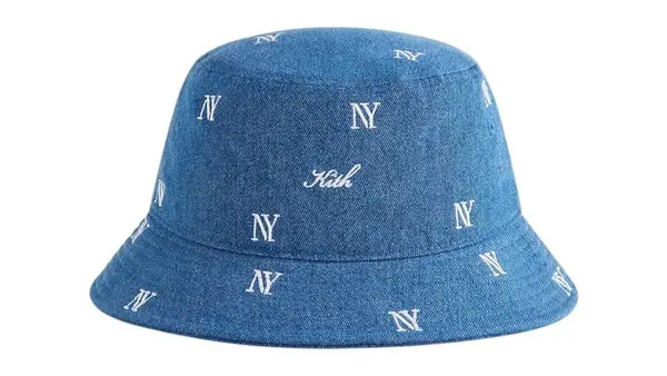 Kith Ny Allover Embroidery Dawson Bucket Hat - Medium Indigo