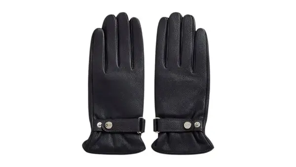 Kith Tumbled Leather Manhattan Gloves - Ink