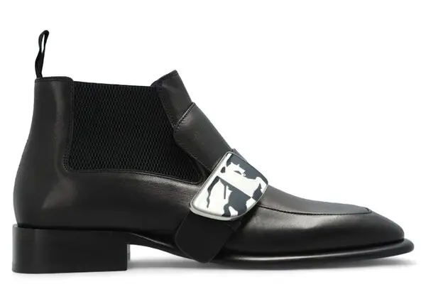 Burberry Shield Leather Chelsea Boots - Black
