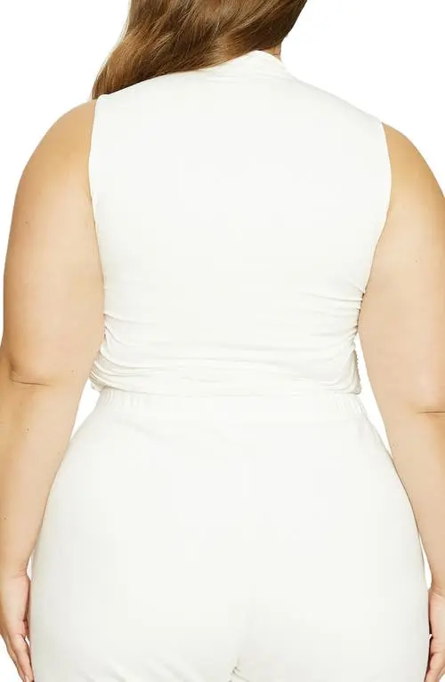 Naked Wardrobe X Lori Harvey Side Ruched Crop Tank