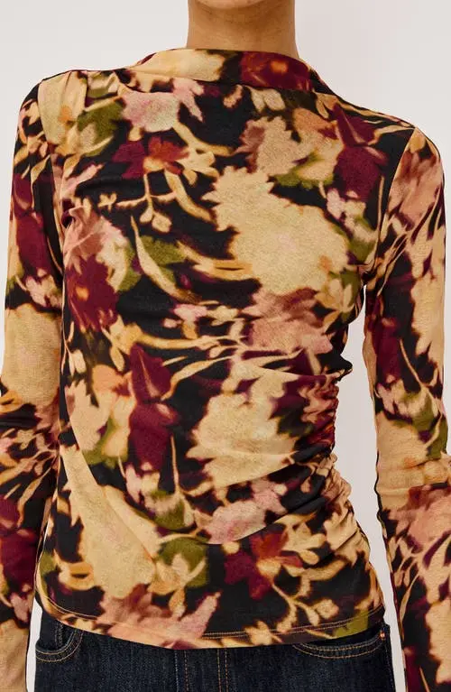 Rails Joelle Floral Mesh Mock Neck Top