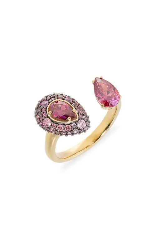 SWAROVSKI Sublima Cubic Zirconia Open Cocktail Ring - Redt/gos
