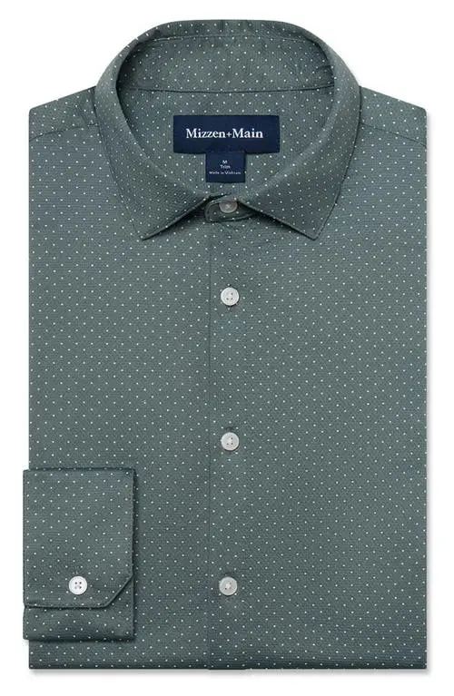 Mizzen+main Halyard Trim Fit Short Sleeve Performance Button-up Shirt
