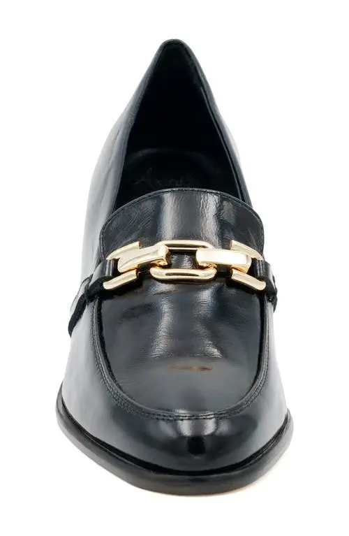 AMALFI BY RANGONI Ligure Leather Loafer Pump - Black