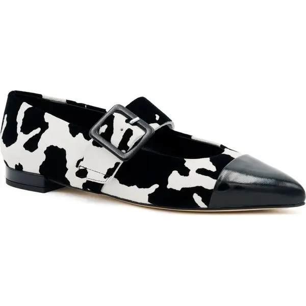 AMALFI BY RANGONI Tamigi Leather Mary Jane - White/black