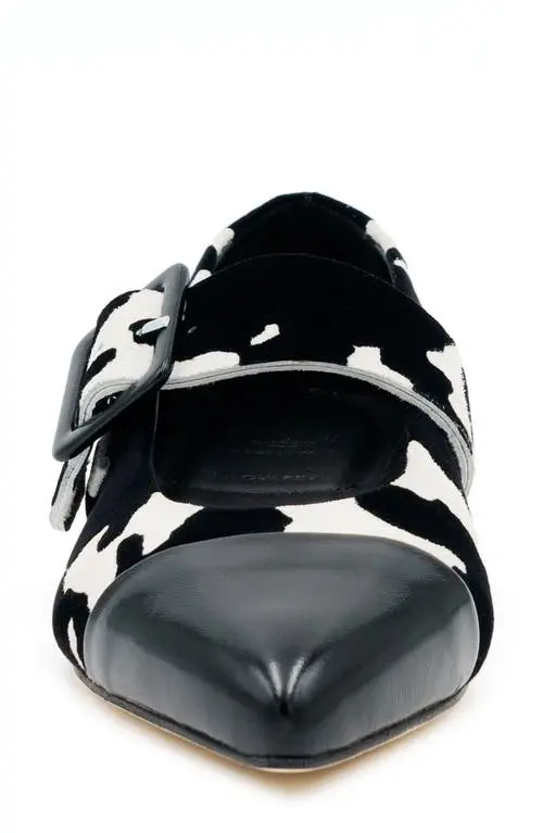 AMALFI BY RANGONI Tamigi Leather Mary Jane - White/black