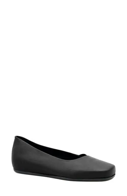 AMALFI BY RANGONI Sabbitato Leather Flat - Black