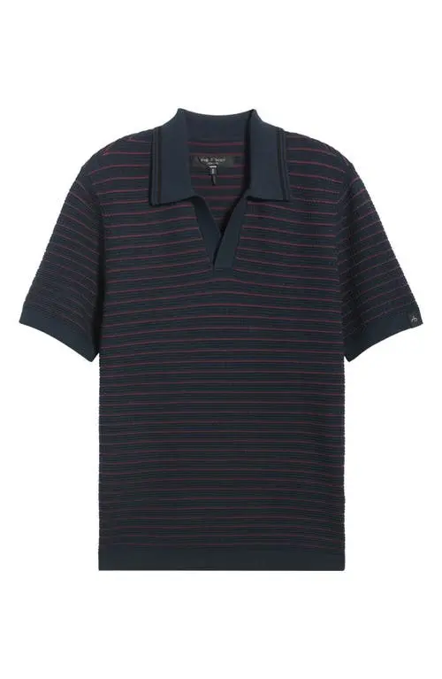 Rag & Bone Aaron Stripe Johnny Collar Polo