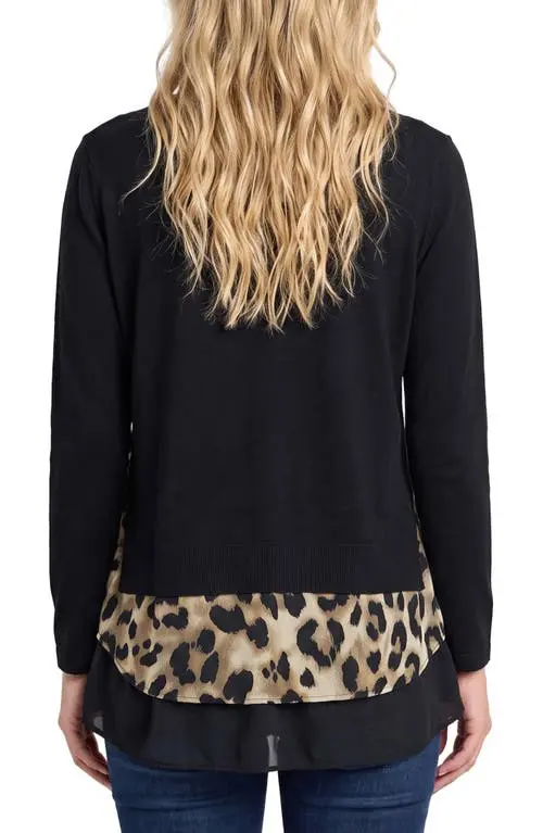 Karen Kane Layered Contrast Sweater