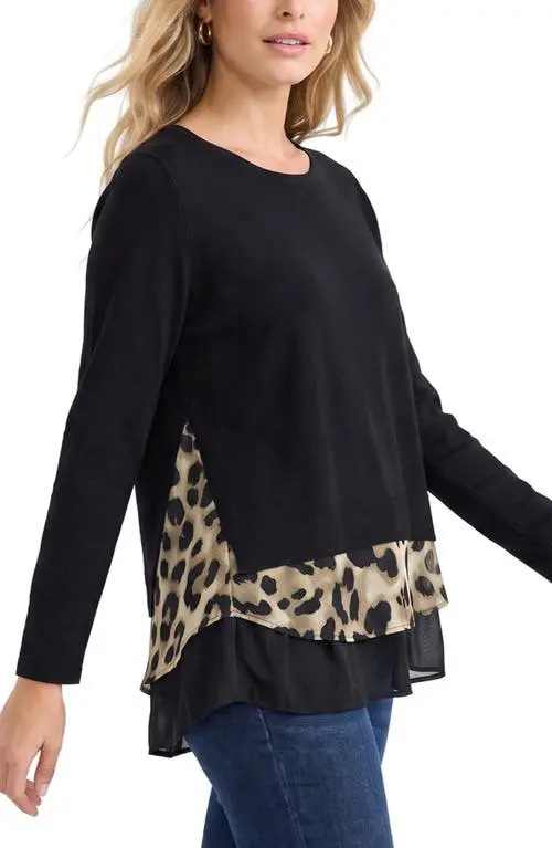 Karen Kane Layered Contrast Sweater