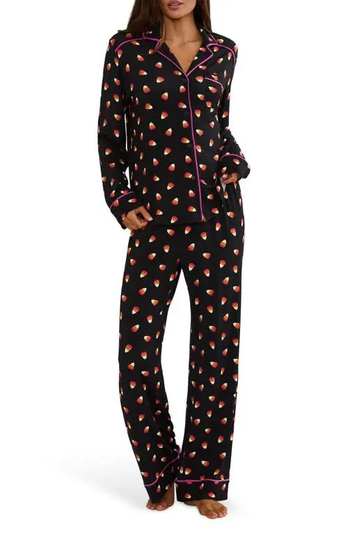 Beach Riot Livy Top & Connie Bottom Pajamas Set - Mystical Candy Corn