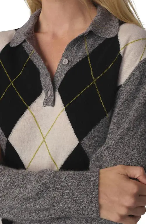 Joe's Jeans Argyle Cashmere Polo Sweater