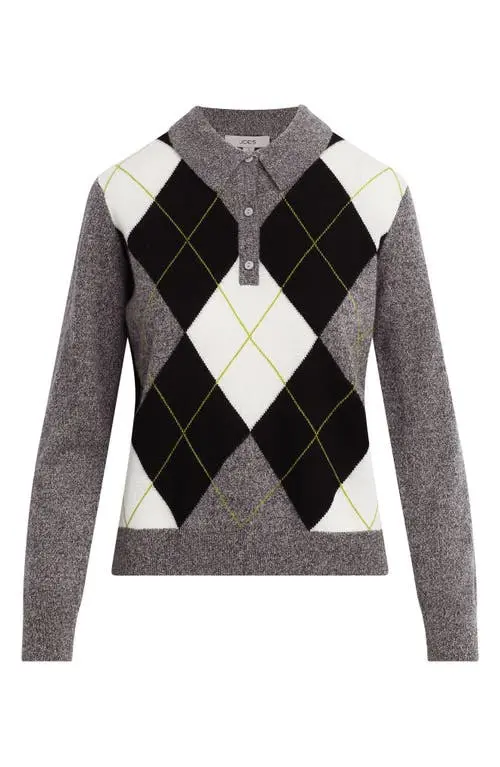 Joe's Jeans Argyle Cashmere Polo Sweater