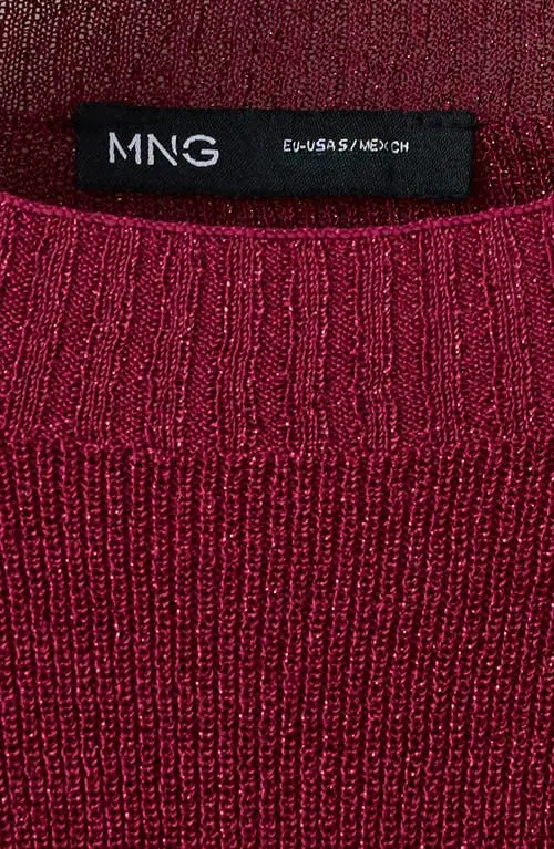 Mango Metallic Sweater - Strawberry