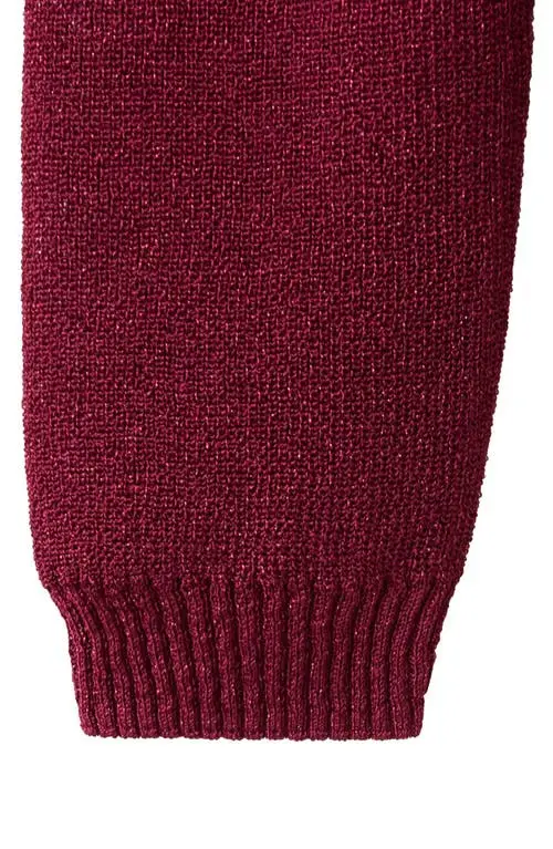 Mango Metallic Fine Knit Crewneck Sweater - Strawberry