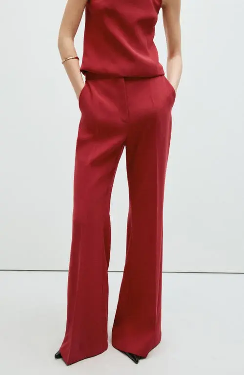 Mango High-waisted Flare Leg Pants