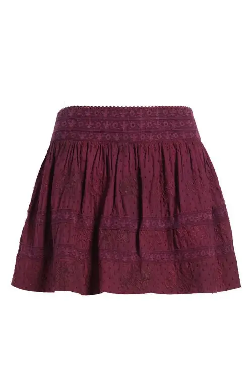 LoveShackFancy Anwen Embroidered Miniskirt