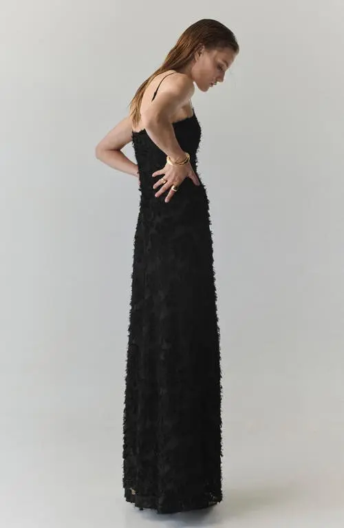 Mango Floral Appliqué Semisheer Dress