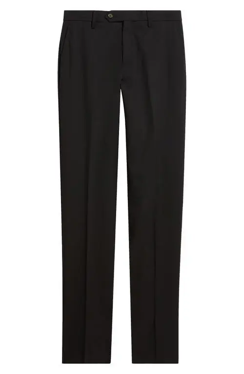 Berle Flat Front Tropical Weight Stretch Wool Dress Pants