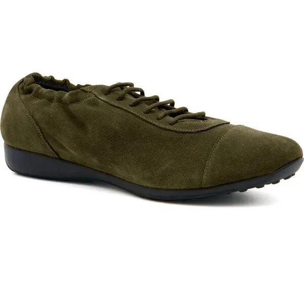 AMALFI BY RANGONI Jakob Leather Lace-up Sneakers - Olive
