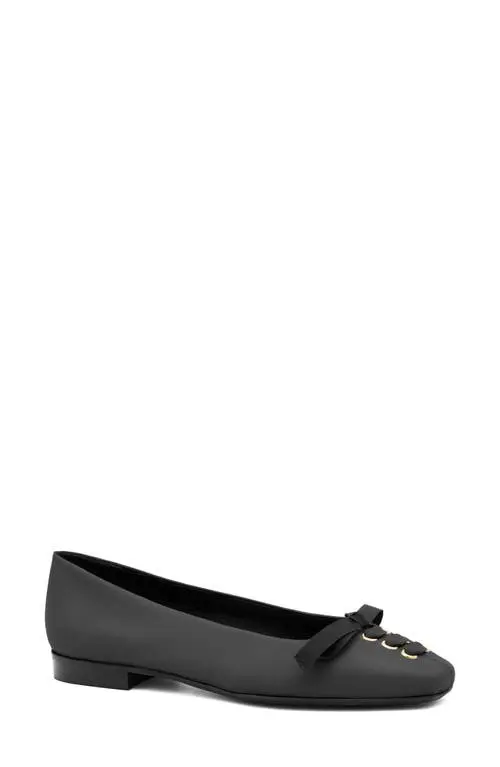 AMALFI BY RANGONI Giacomino Leather Flat - Black